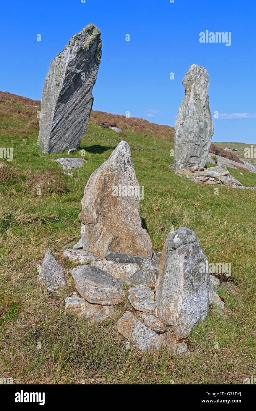 Standing Stones Great Bernera Stock Photo - Alamy