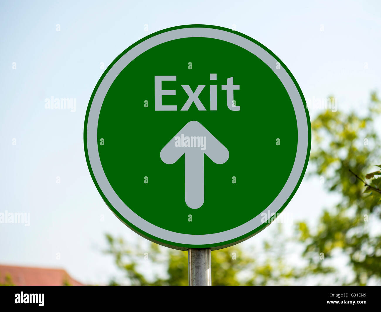 Supermarket Signage - Exit Stock Photo - Alamy