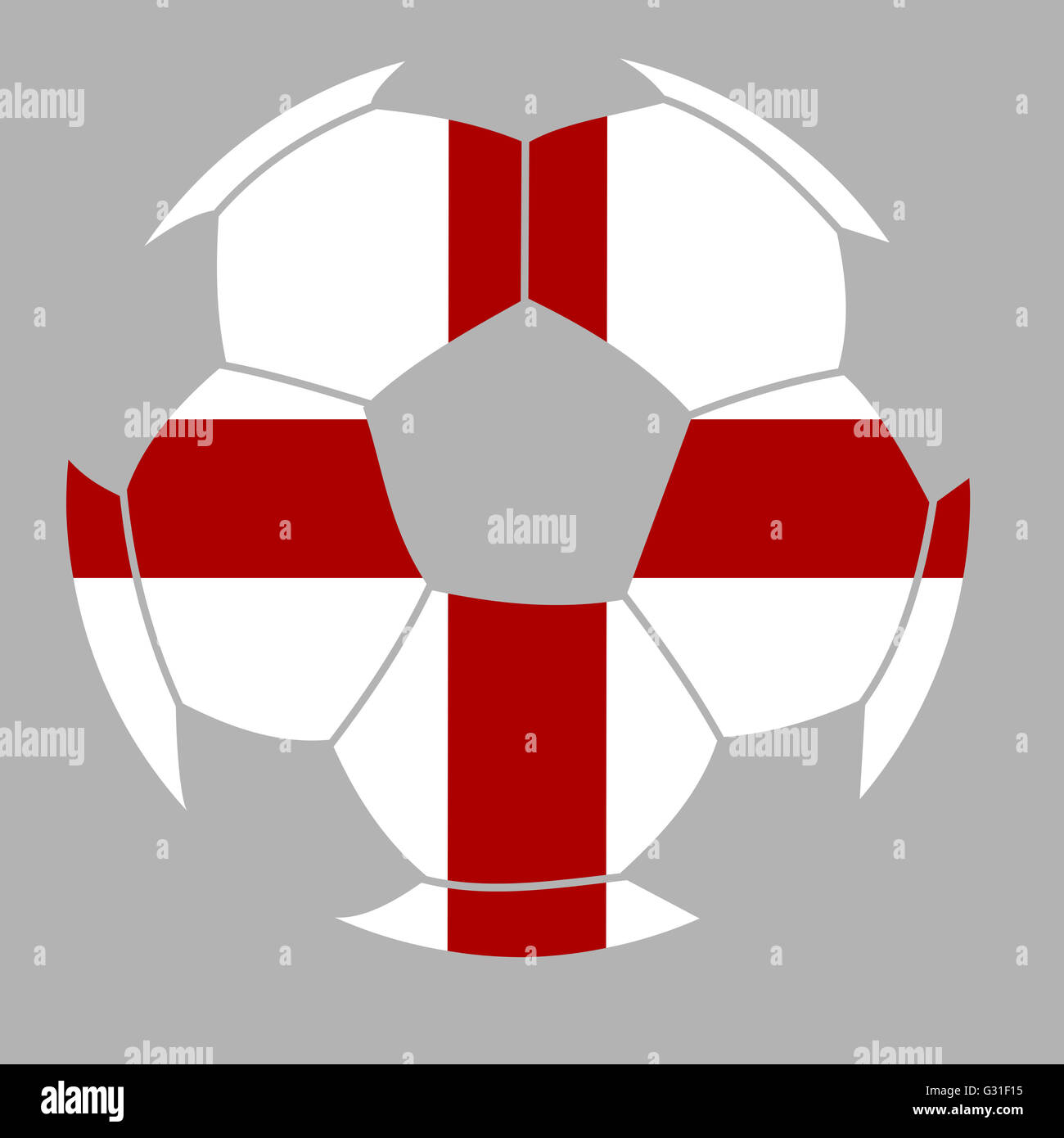 Illustration of a soccer ball with the flag of England Stock Photo - Alamy
