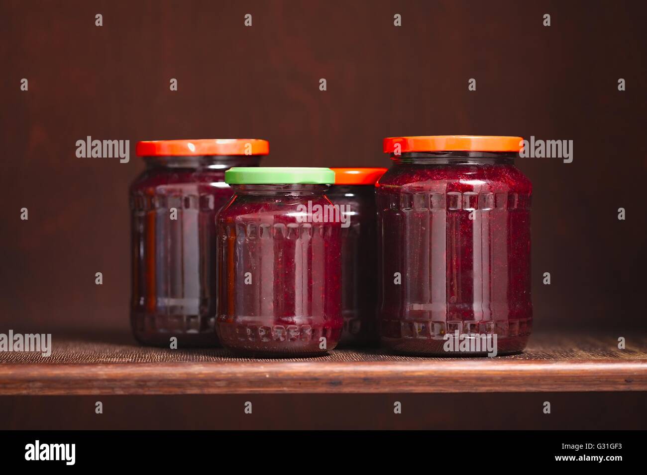 Jars of Jam Stock Photo - Alamy