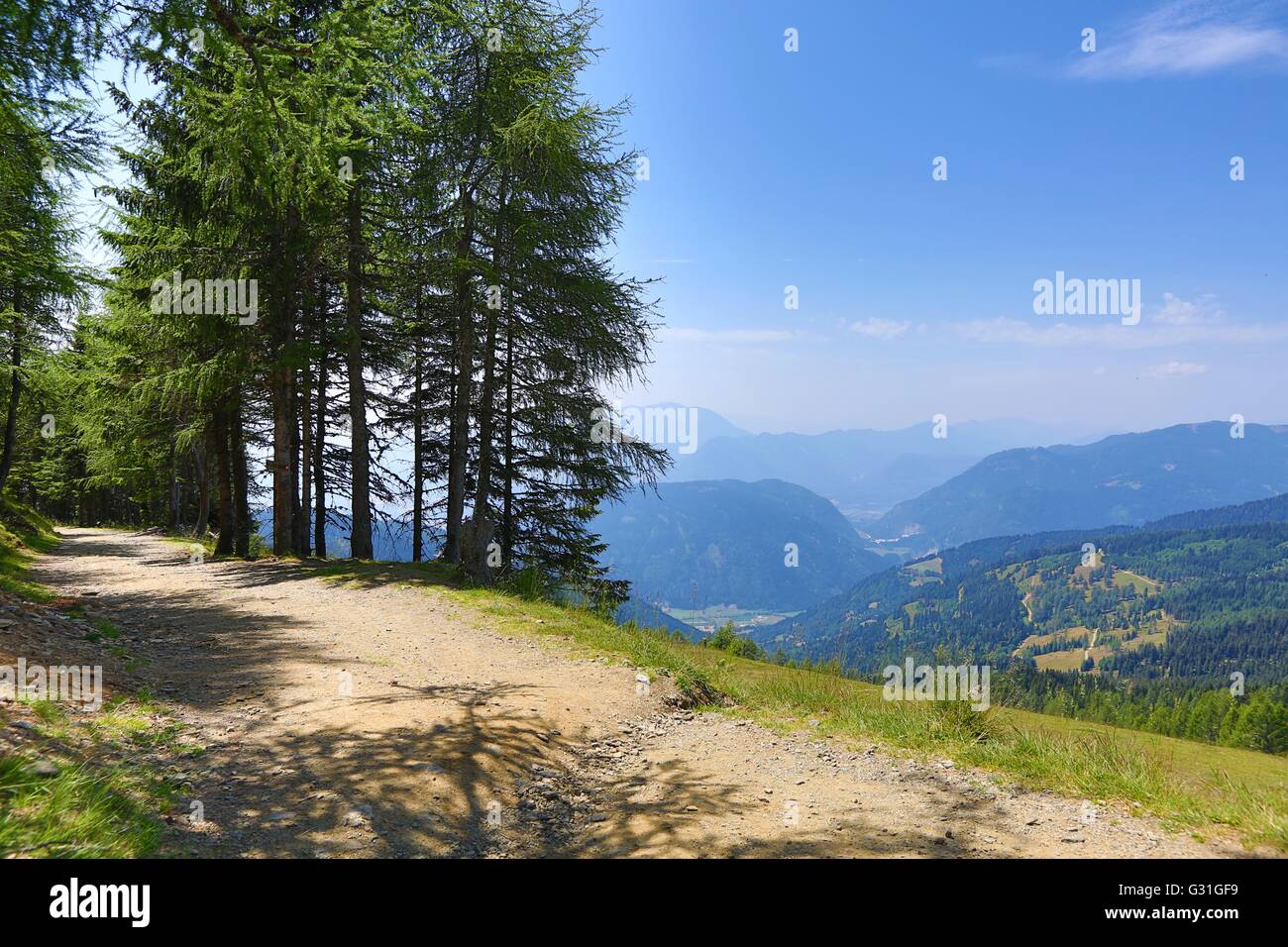 Hilly Landscape Path Stock Photo - Alamy