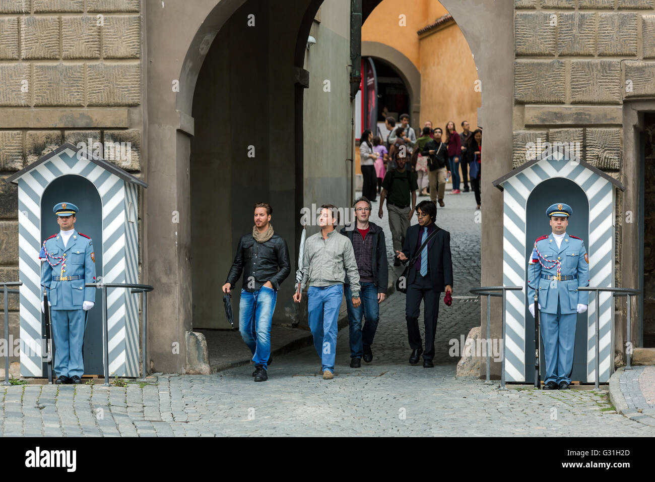 Prague castle official guard hi-res stock photography and images - Alamy