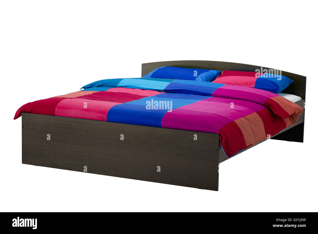 Bed isolated on white. Include clipping path Stock Photo - Alamy