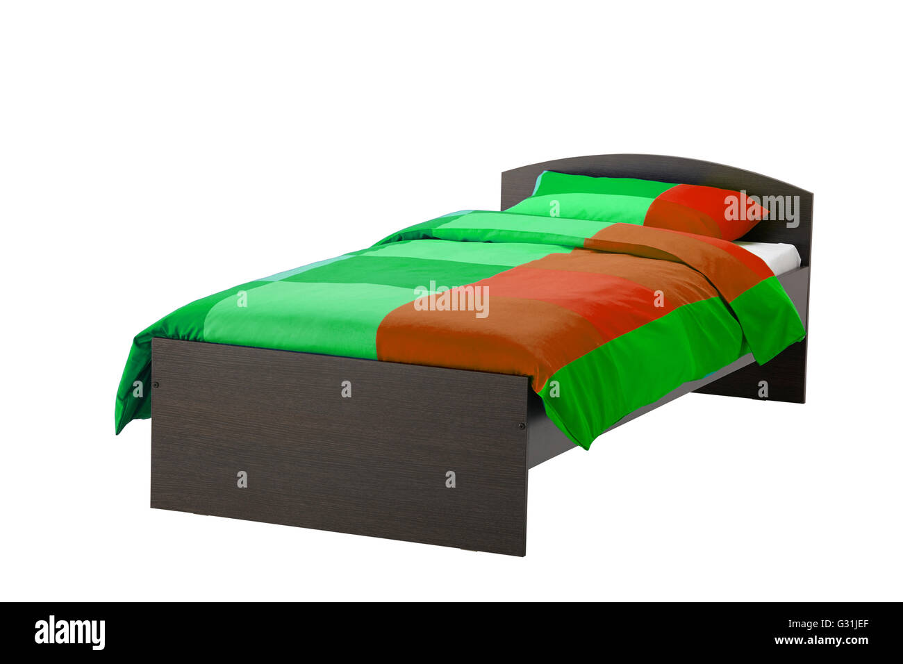 Single bed isolated on white include clipping path Stock Photo - Alamy