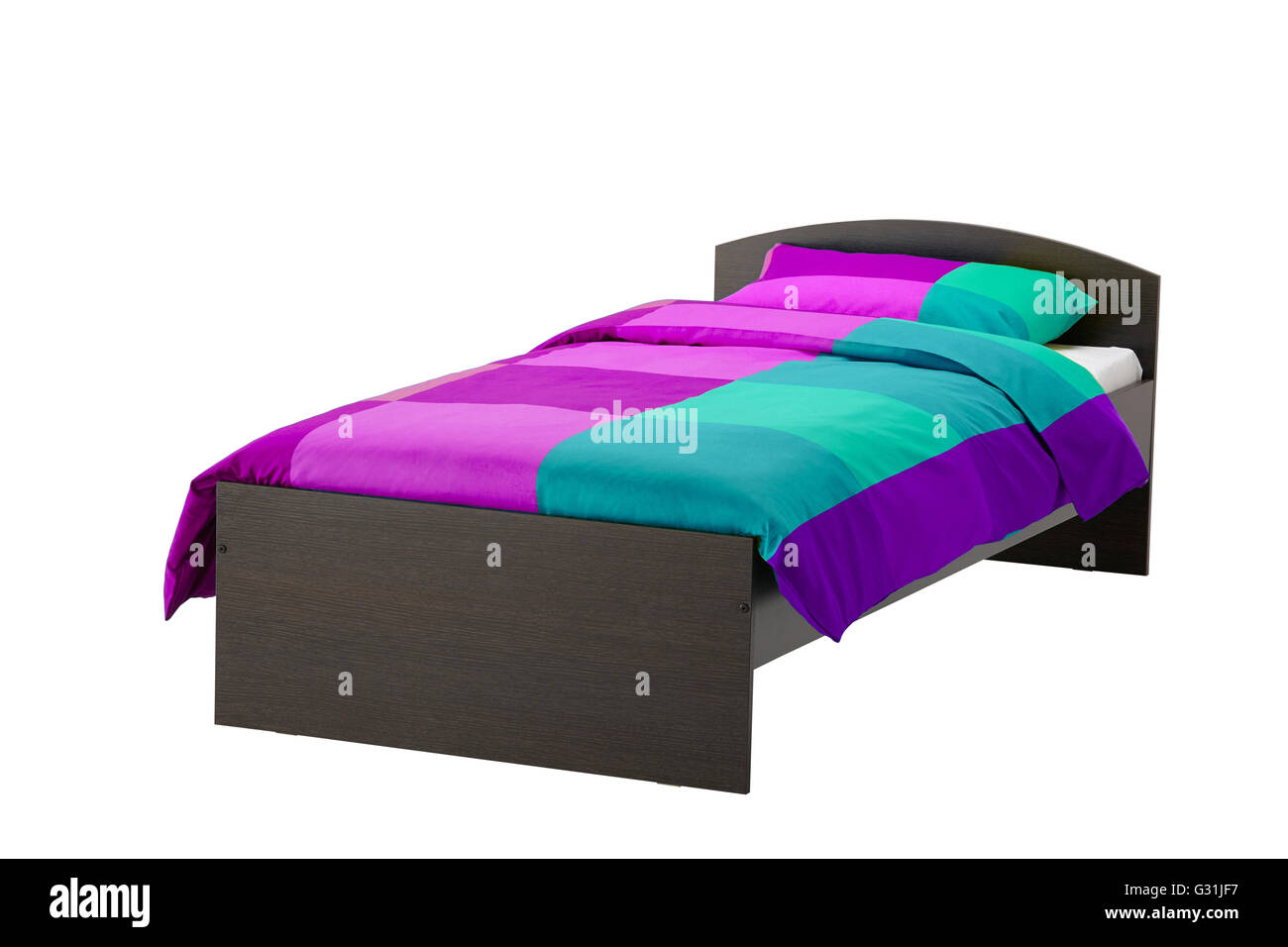 Bed isolated on white include clipping path Stock Photo - Alamy