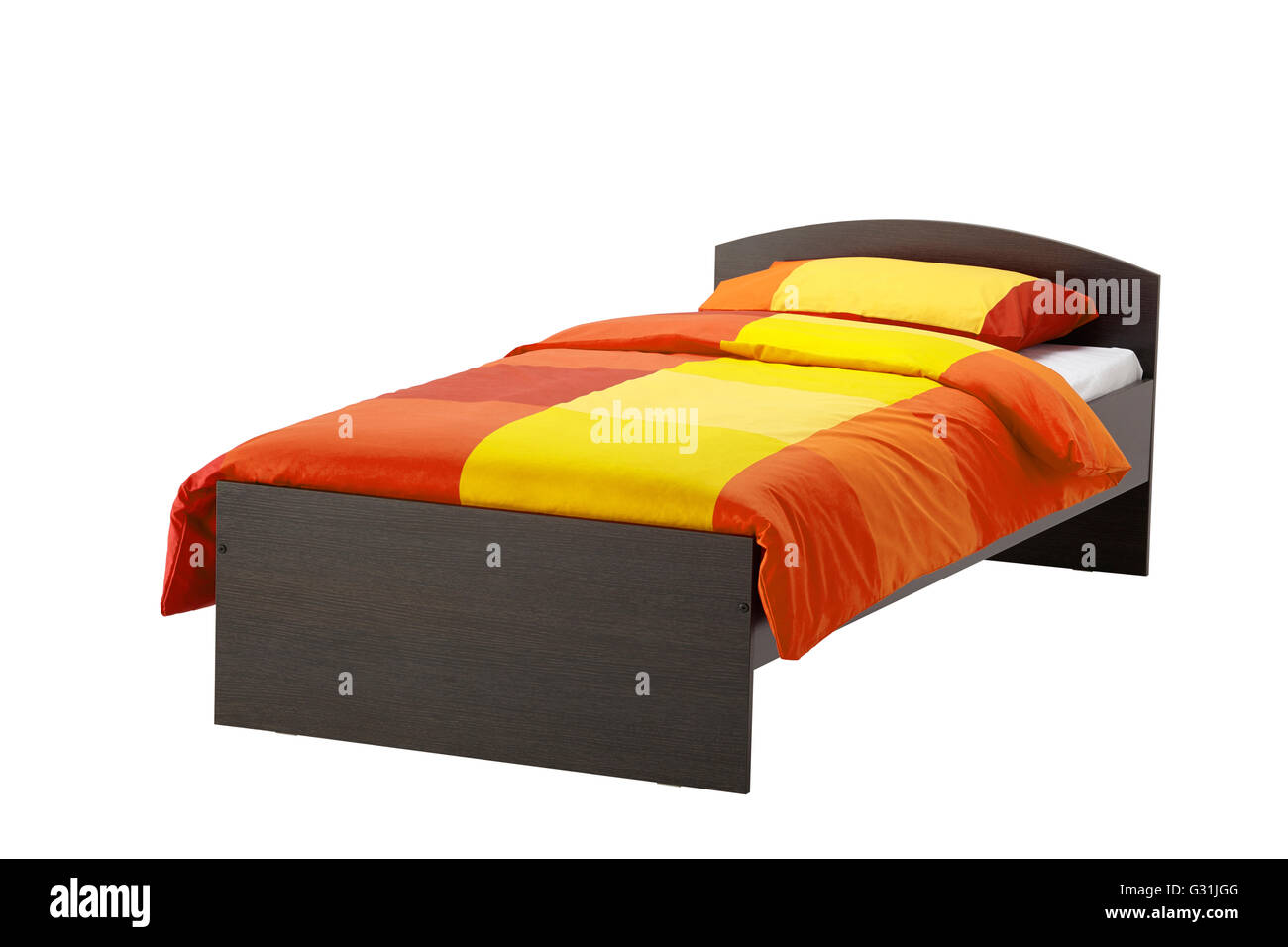 Single bed isolated on white include clipping path Stock Photo - Alamy