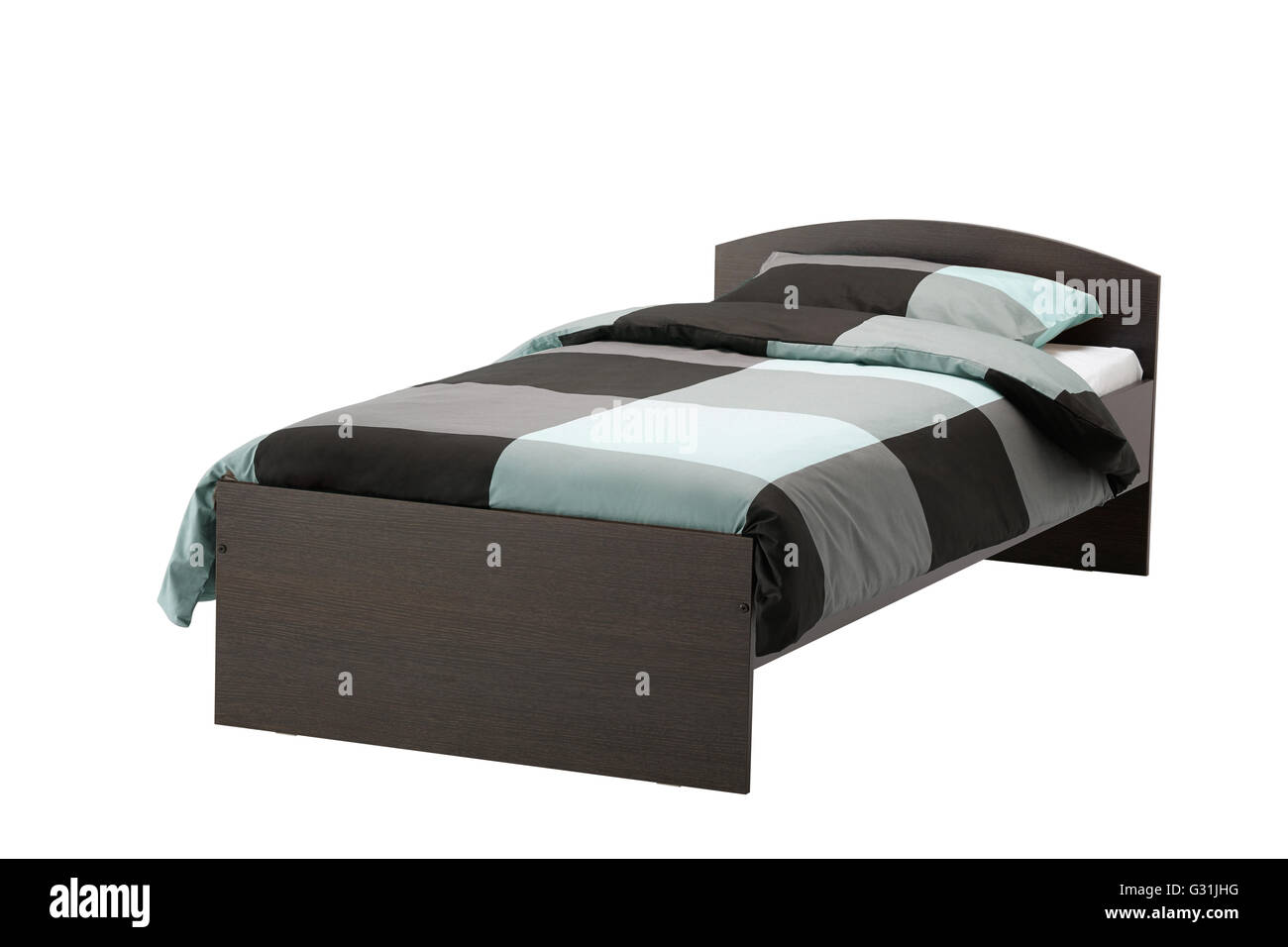 Single bed. Isolated on white. include clipping path Stock Photo - Alamy