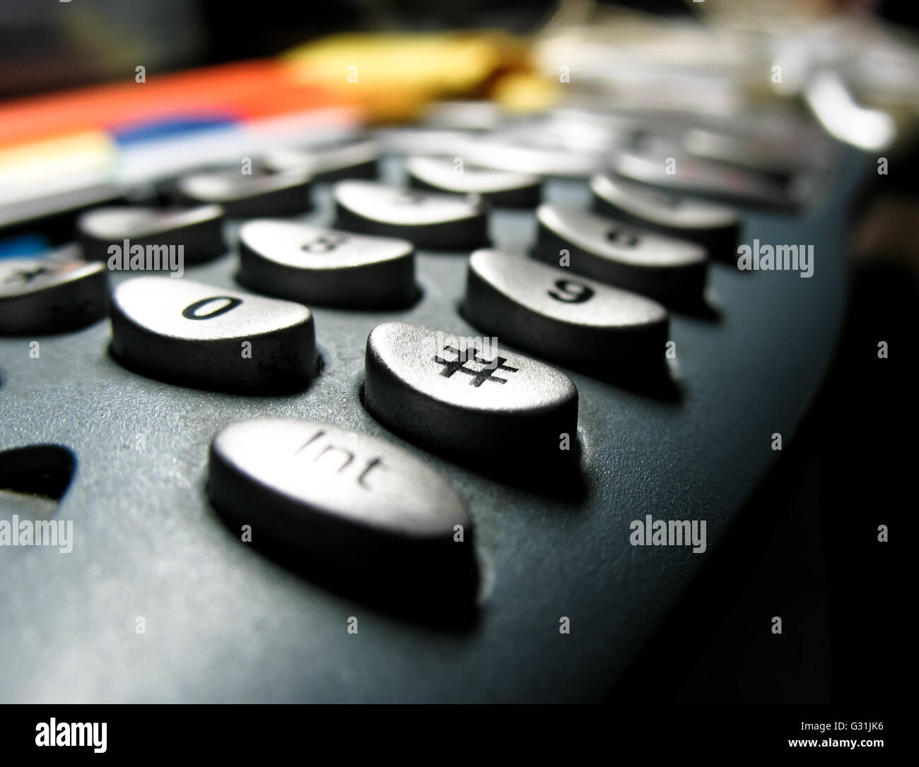 Digital dial button of telephone keypad, closeup Stock Photo - Alamy
