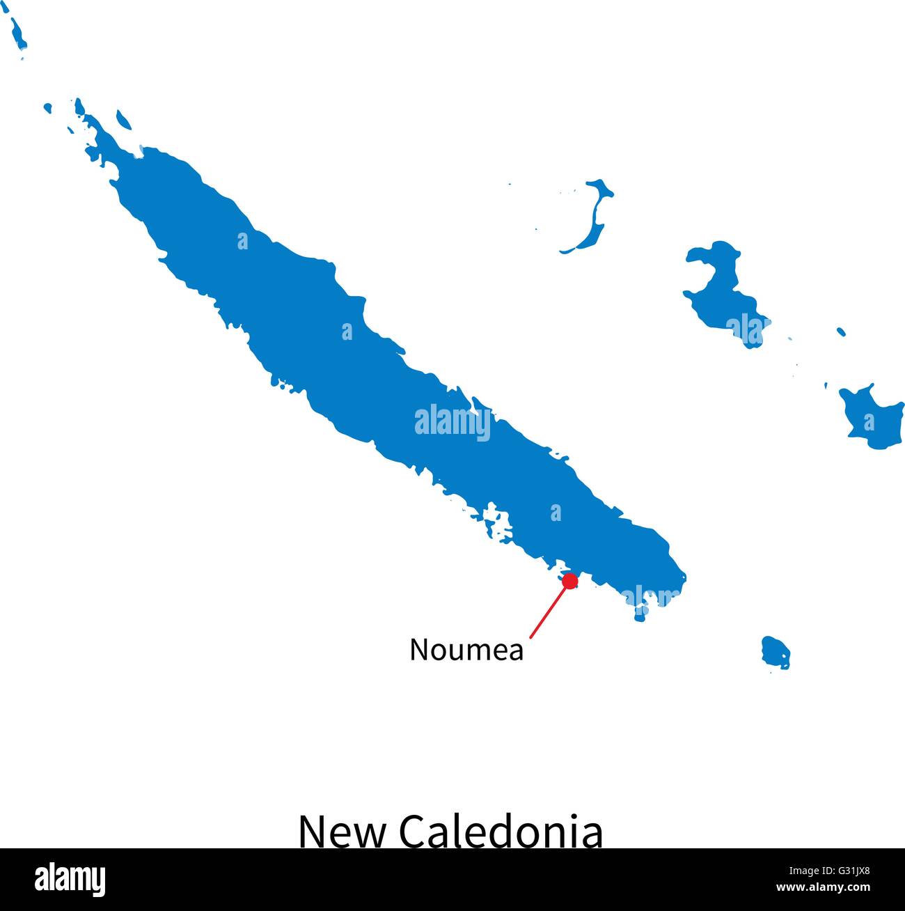 Country new caledonia map hi-res stock photography and images - Alamy