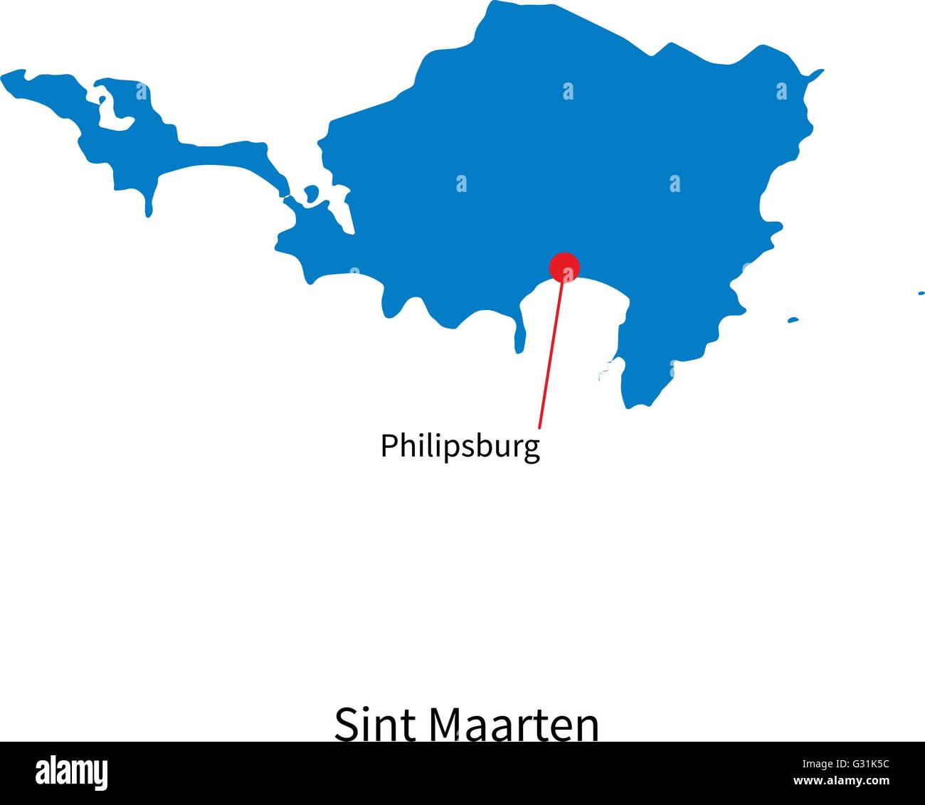 Philipsburg caribbean map hi-res stock photography and images - Alamy