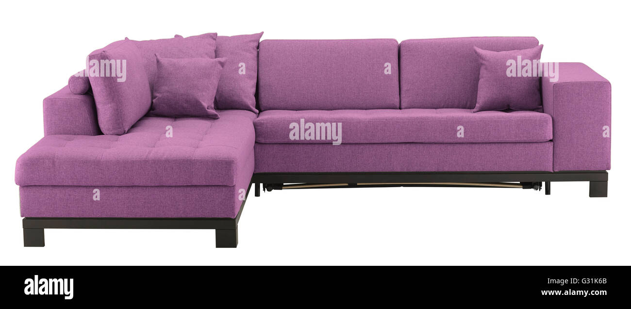 Corner sofa isolated on white include clipping path Stock Photo - Alamy