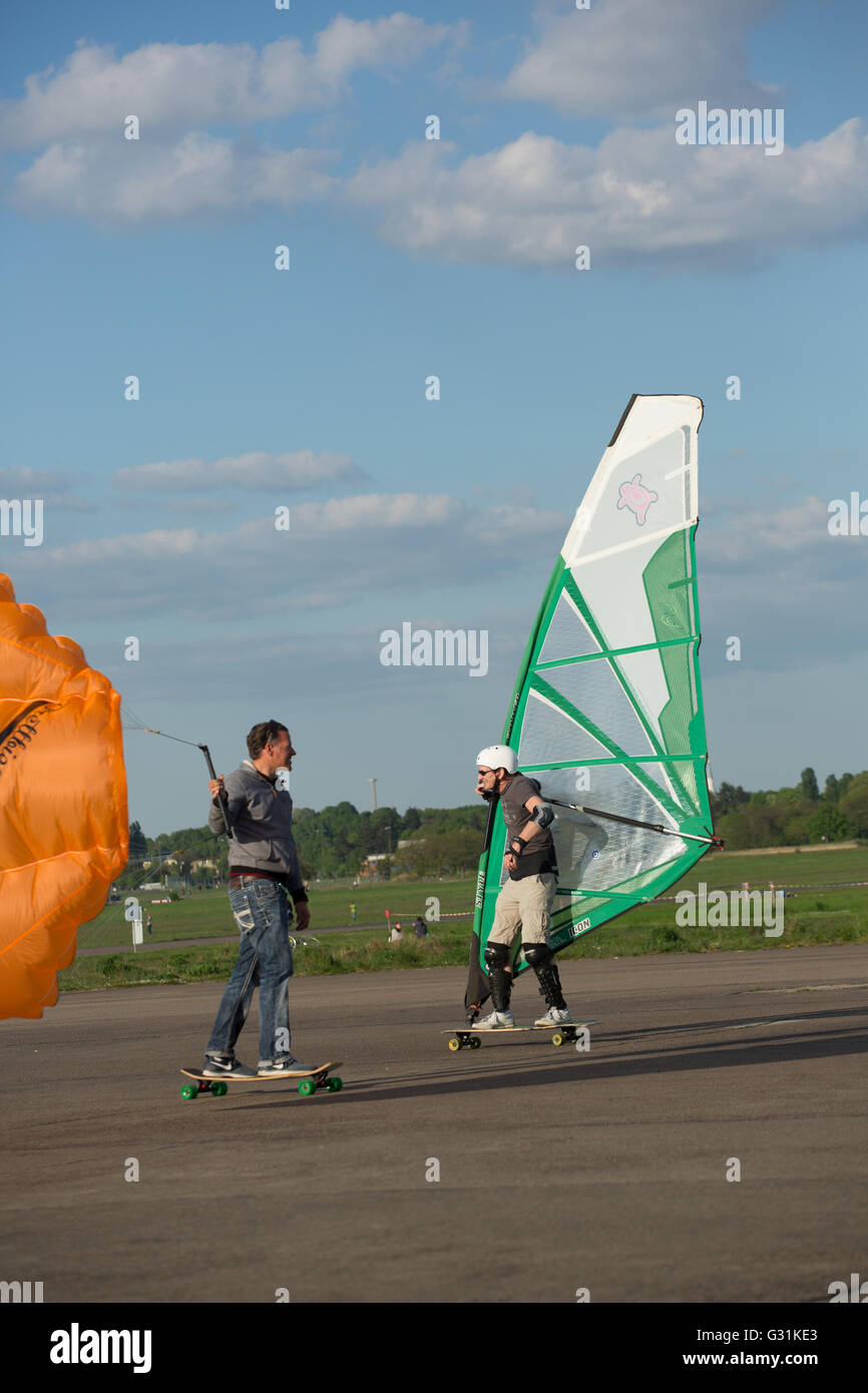 Tempelhofer Park On The Former Airfield Tempelhof High Resolution Stock ...