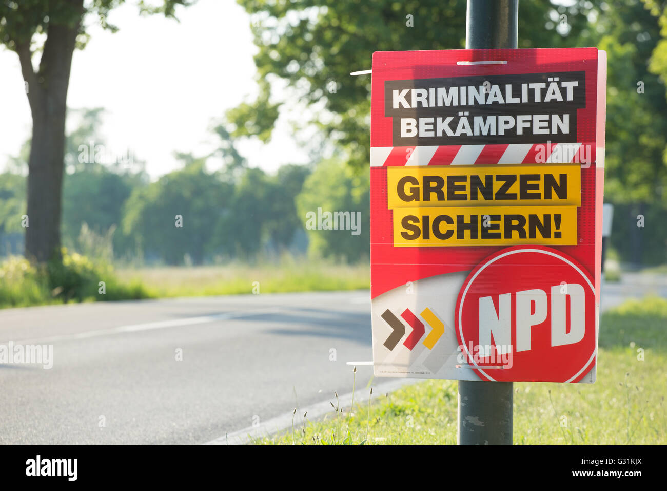 Jaenickendorf, Germany, NPD Poster Stock Photo - Alamy