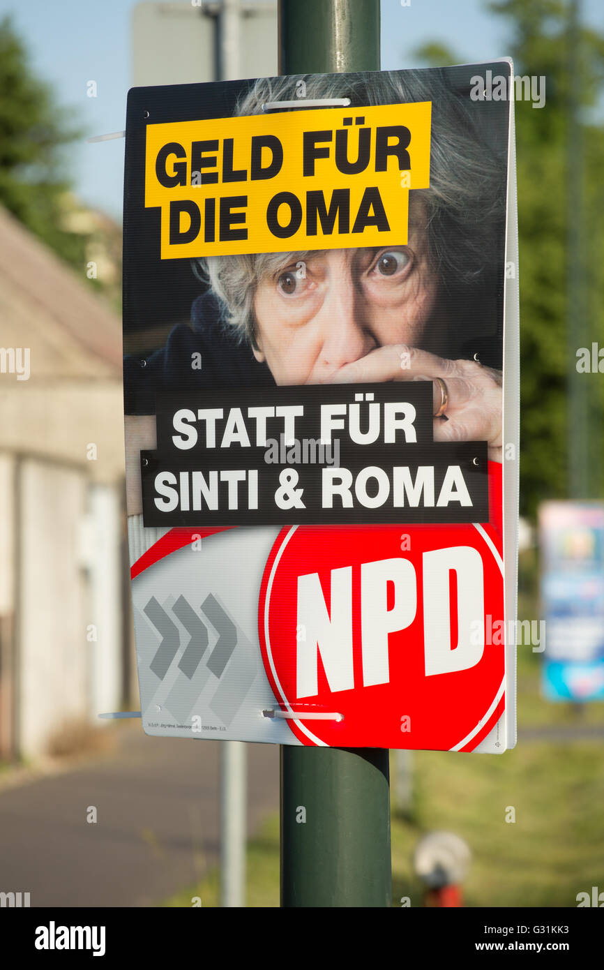 Jaenickendorf, Germany, NPD Poster Stock Photo - Alamy