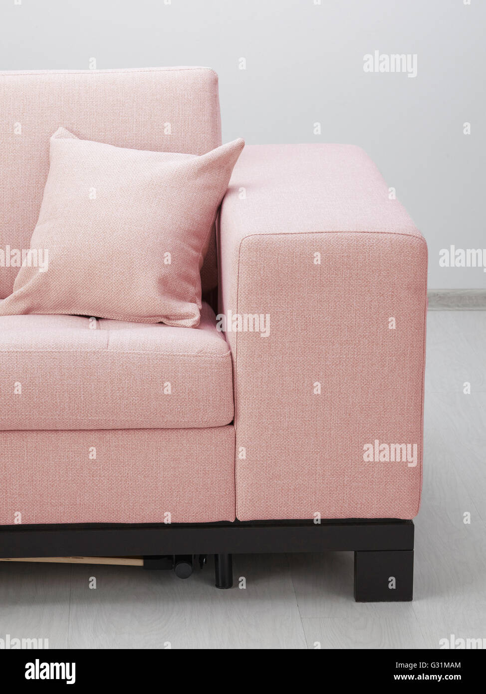 Simple sit sleep sofa studio style texture white rose hi-res stock ...