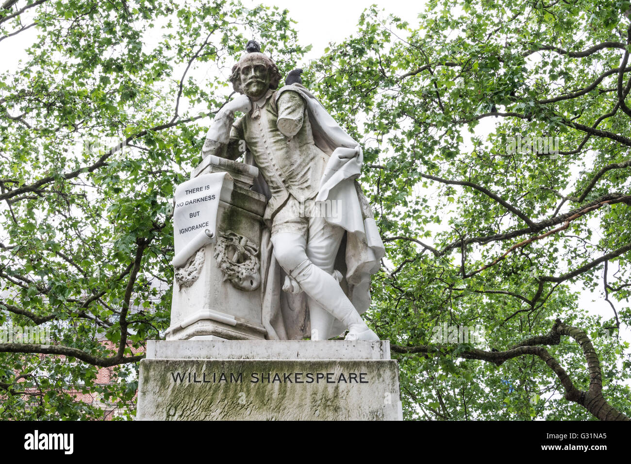 Sculpture of William Shakespeare (1564 - 1616) the famous English ...