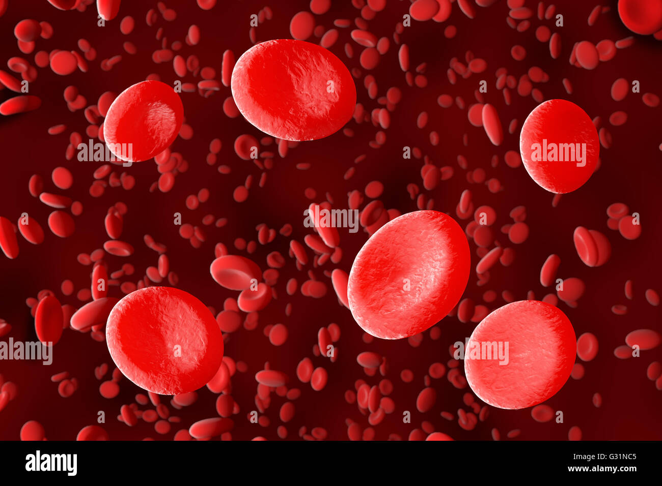 Red blood cells. Blood elements - red blood cells responsible for ...