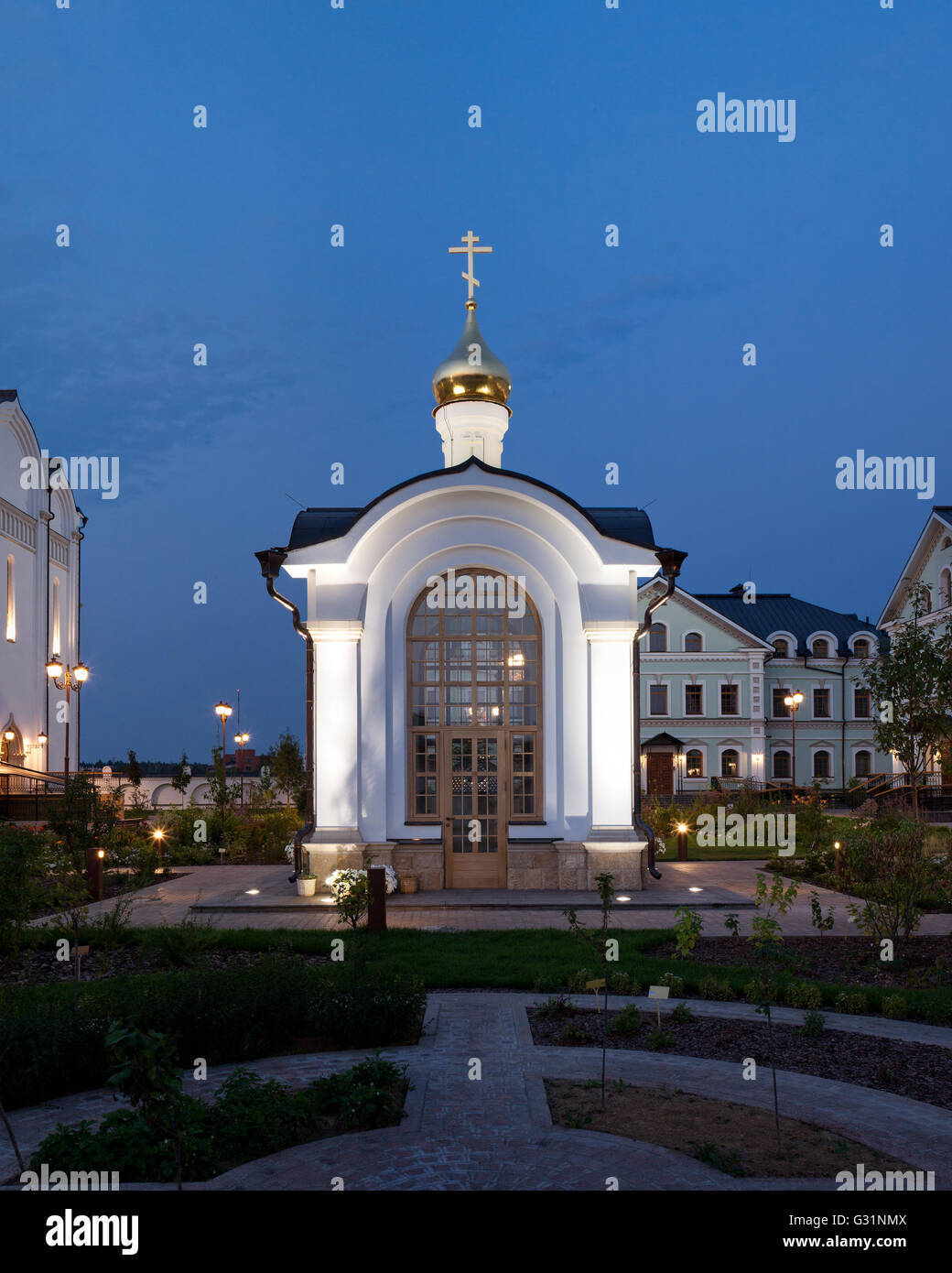 The baptistery chapel. Architectural lighting Stock Photo - Alamy