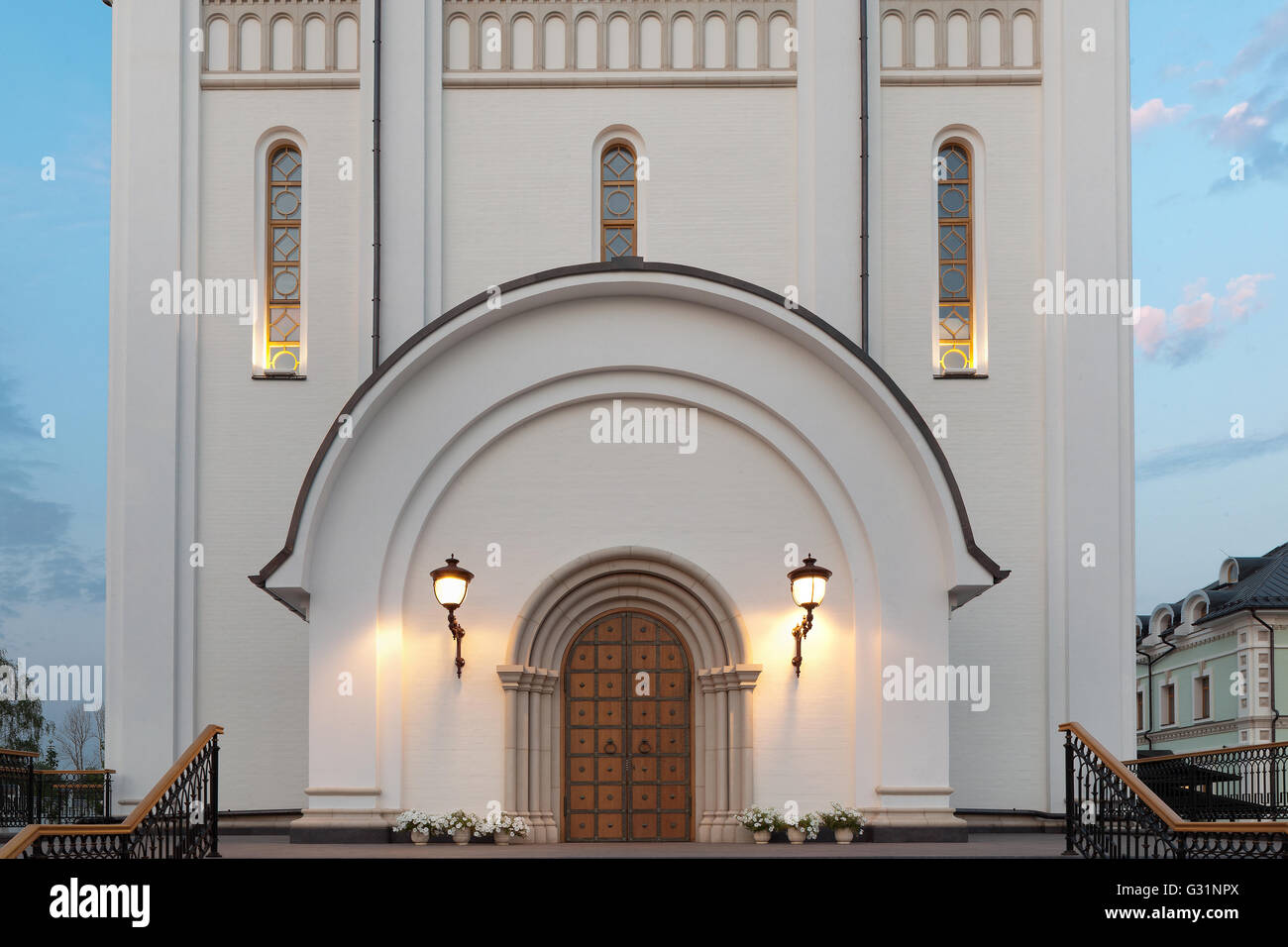 The portal of the Church. The porch of the temple Stock Photo - Alamy