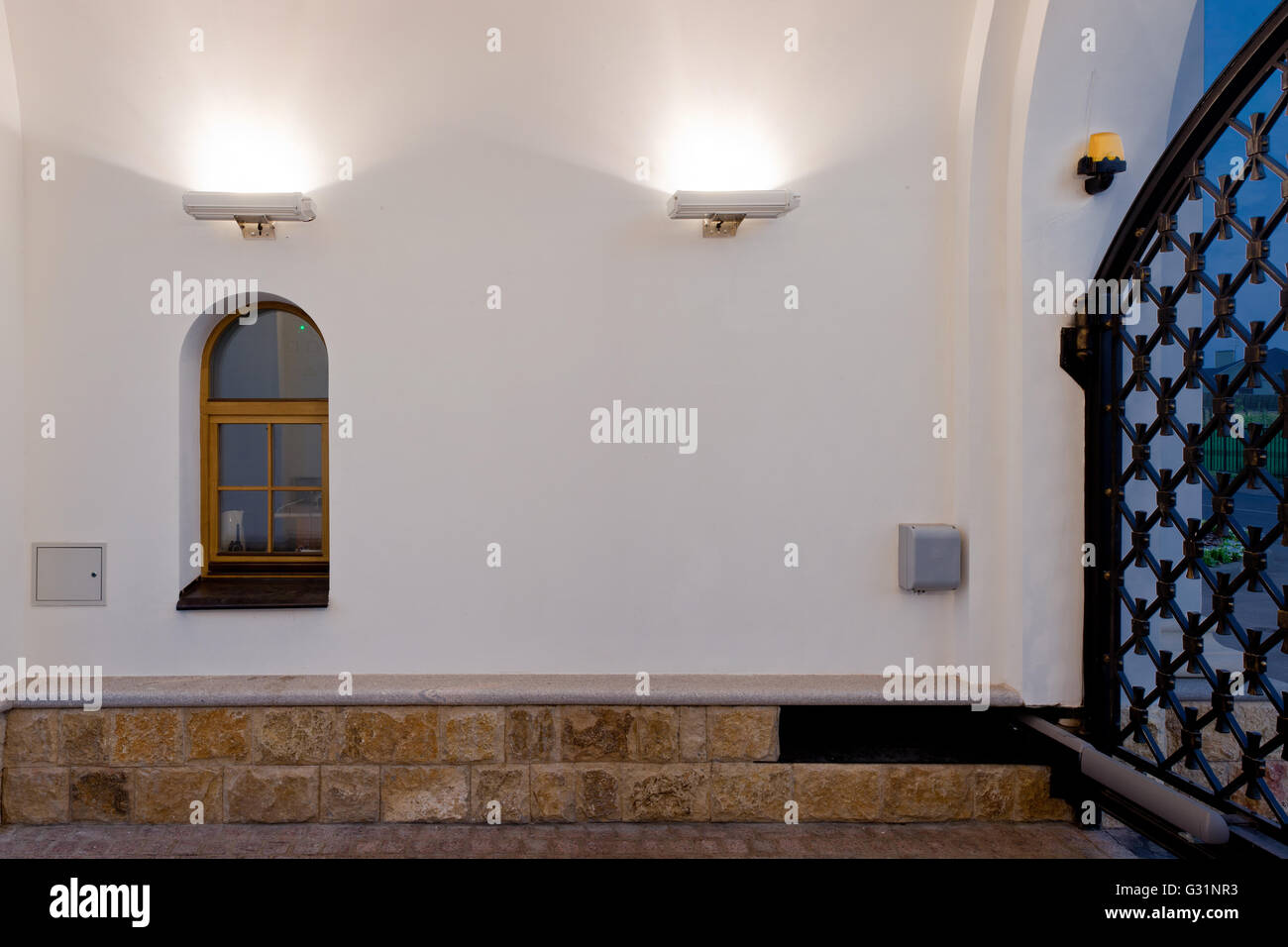 Orthodox temple complex. The inner space of the gate Stock Photo - Alamy