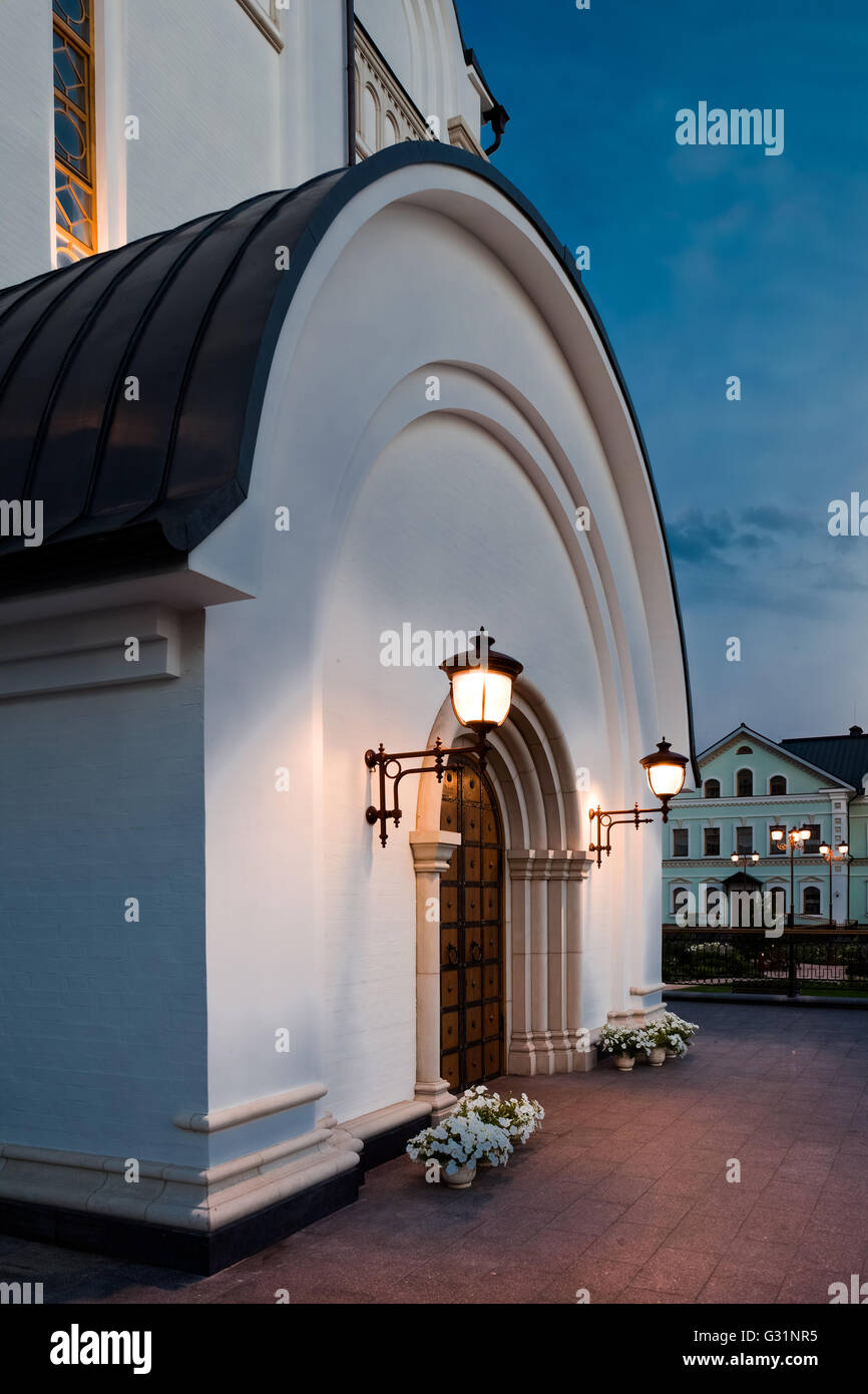 The portal of the Church. The porch of the temple. The lights above the ...
