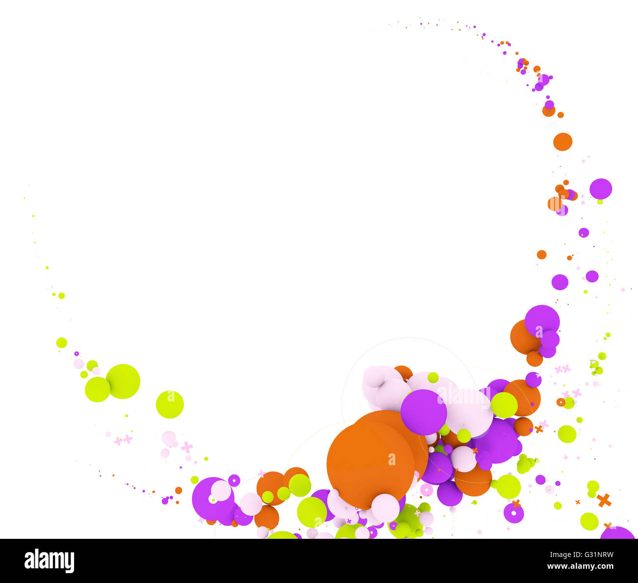 Multicolored circles. Isolated on white background, include clipping ...