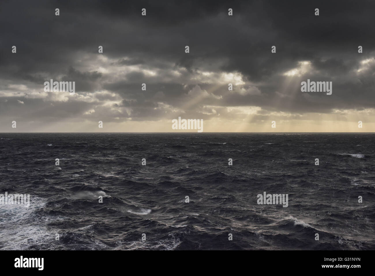 Denmark, dark clouds over the North Atlantic Stock Photo - Alamy