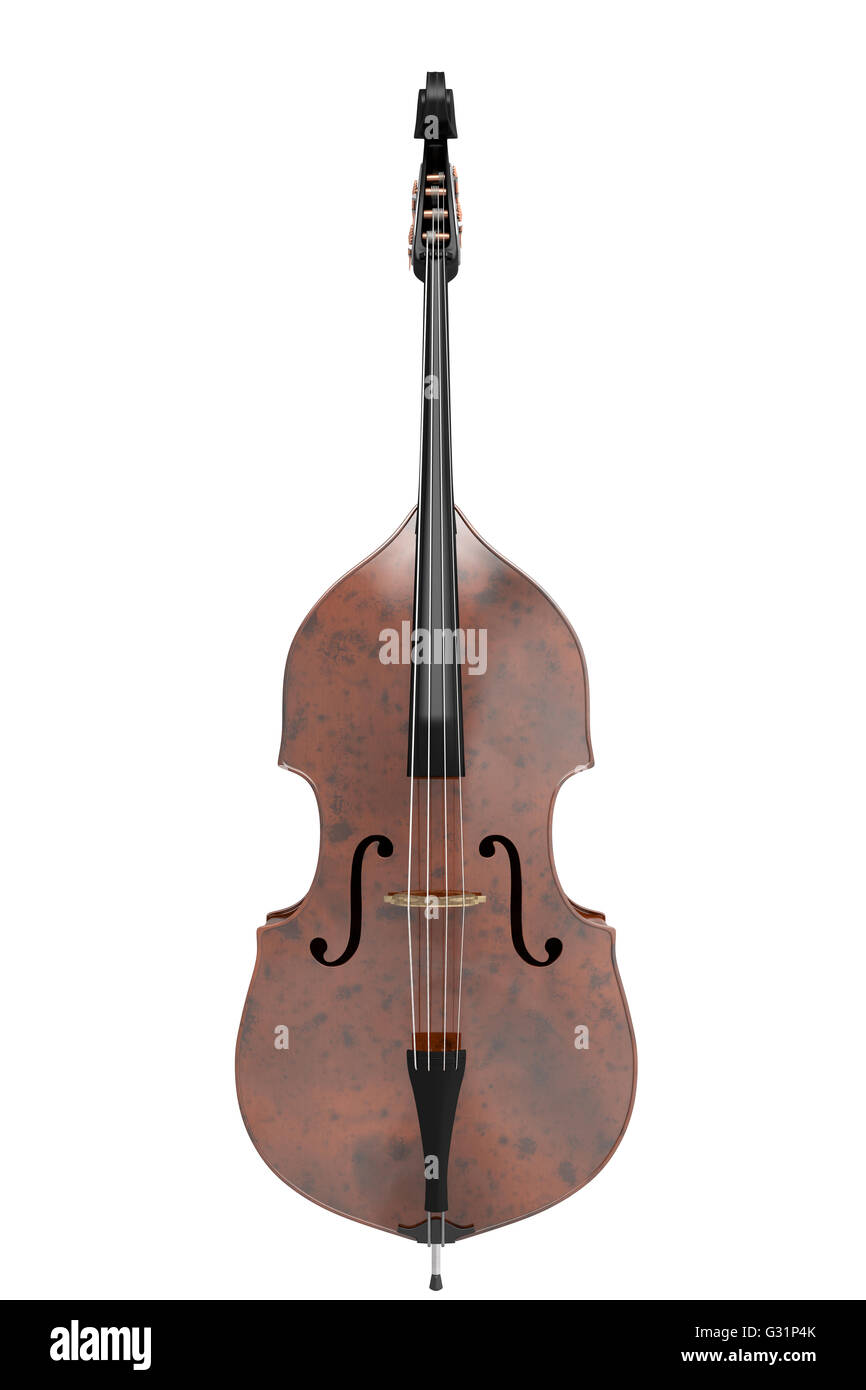 Contrabass. Isolated on white background. Include clipping path. 3d ...