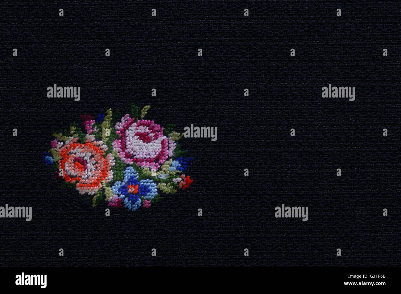 Embroidery black background hi-res stock photography and images - Alamy