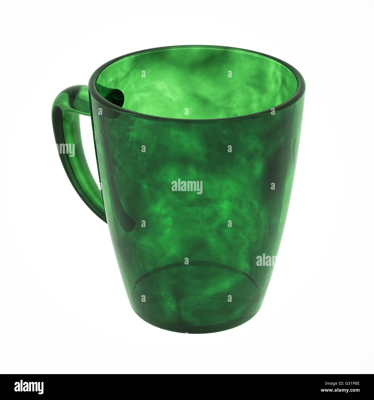 Green tea mug isolated on white. Include clipping path Stock Photo - Alamy
