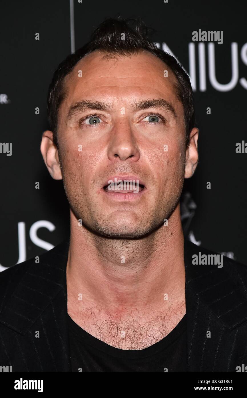 New York, NY, USA. 5th June, 2016. Jude Law at arrivals for GENIUS ...