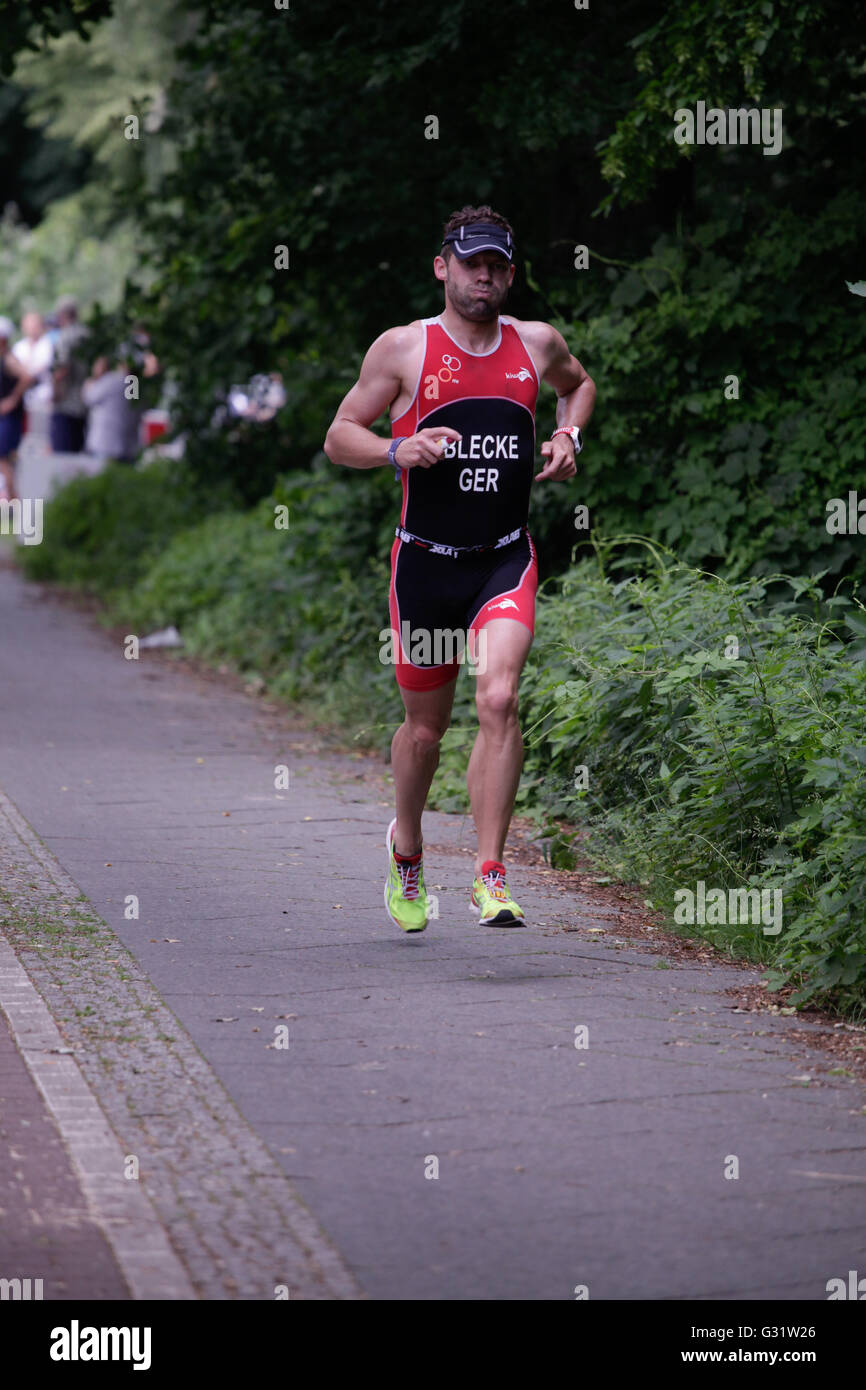 10 th edition of the Berlin Triathlon, which start with the disciplin ...