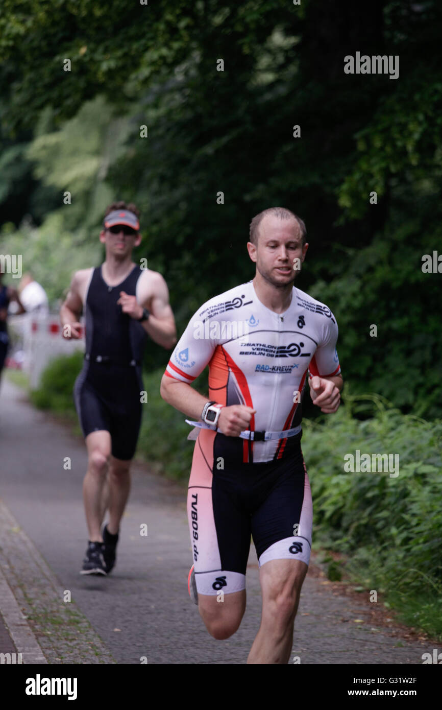 10 th edition of the Berlin Triathlon, which start with the disciplin ...