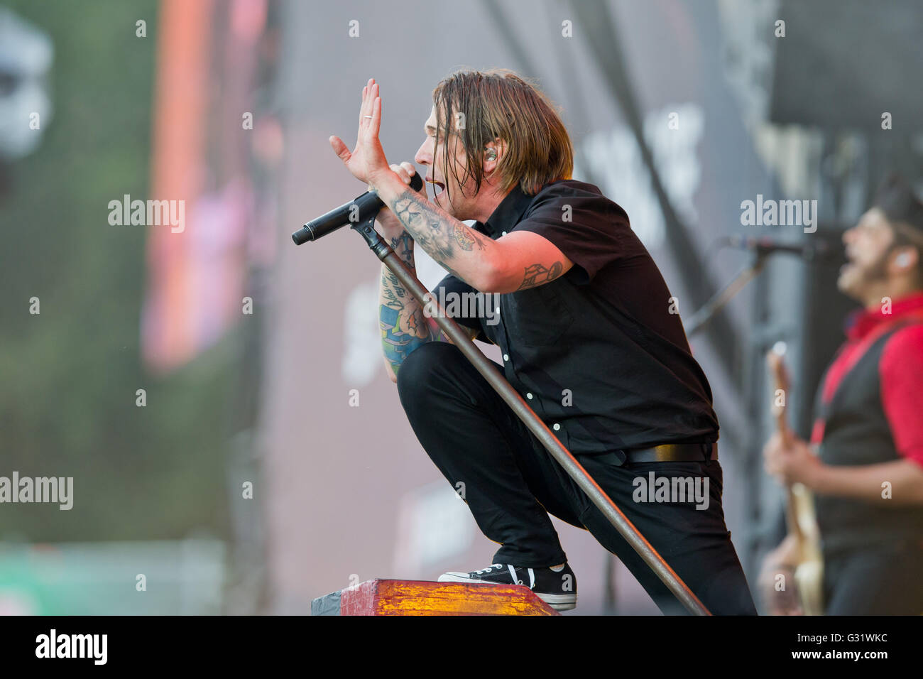 Nuremberg, Germany. 05th June, 2016. Singer Benjamin Kowalewicz of the ...
