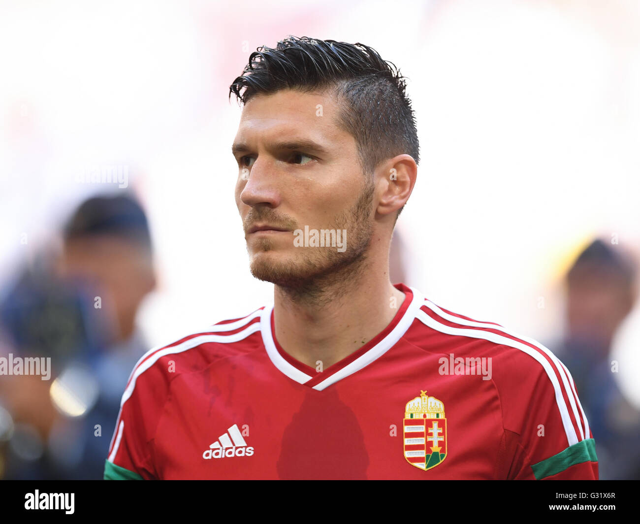 Gelsenkirchen, Germany. 04th June, 2016. Hungary's Adam Pinter prior to ...