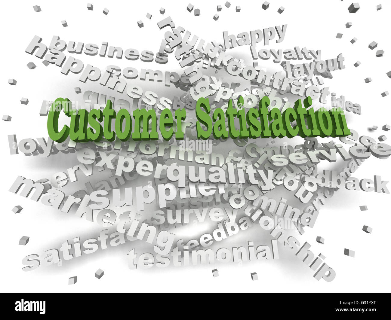 3d image Customer Satisfaction word cloud concept Stock Photo - Alamy