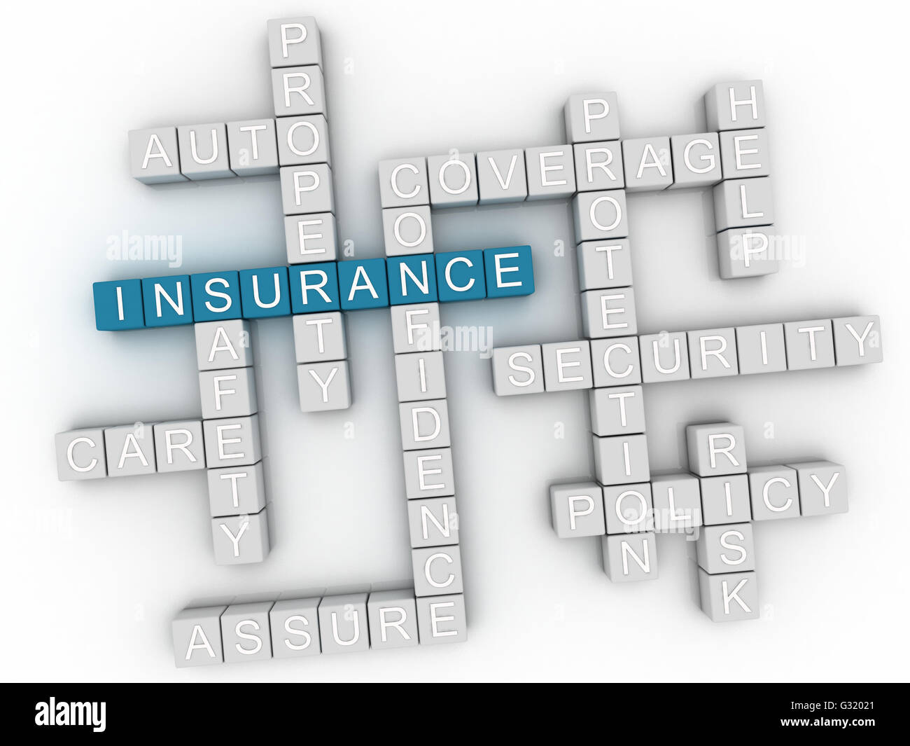 3d image Insurance word cloud concept Stock Photo - Alamy