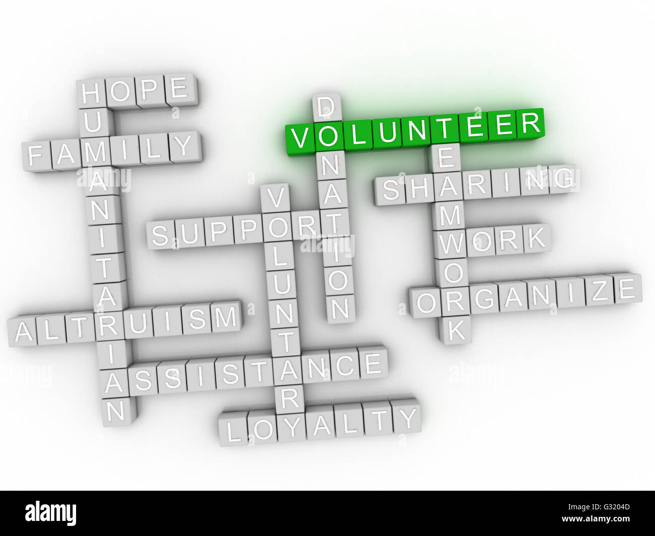 Volunteer work service help Cut Out Stock Images & Pictures - Alamy
