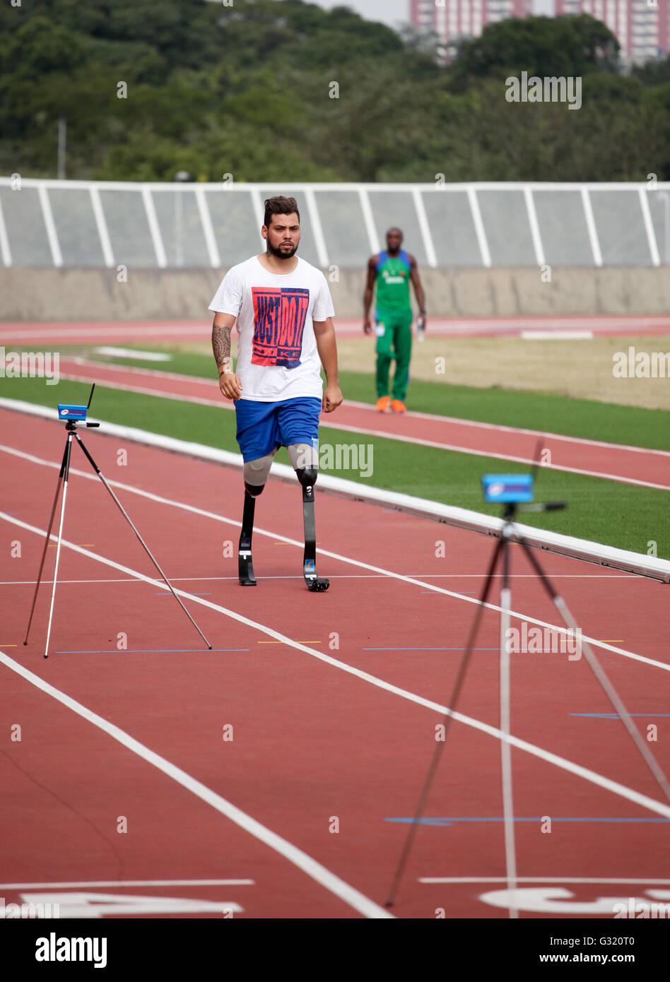 SAO PAULO, Brazil - 06/06/2016: TRAINING OF ATHLETICS PARALYMPIC ...