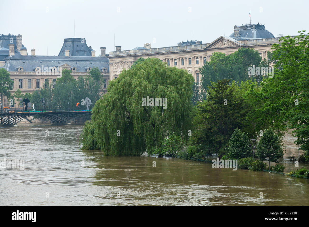 Paris, France. 06th June, 2016. Flood decrease, decrue de la Seine ...