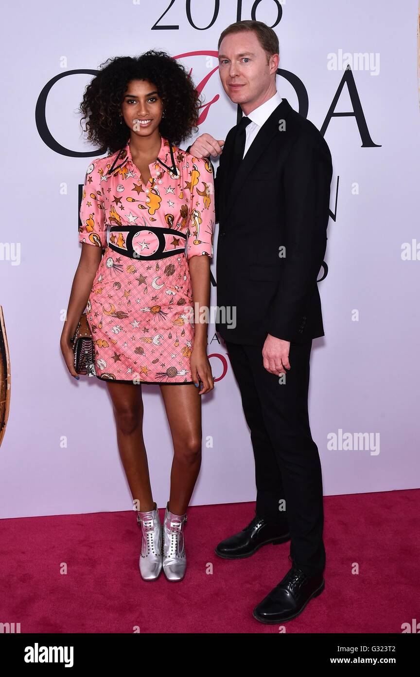 New York, NY, USA. 6th June, 2016. Imaan Hammam, Stuart Vevers at ...