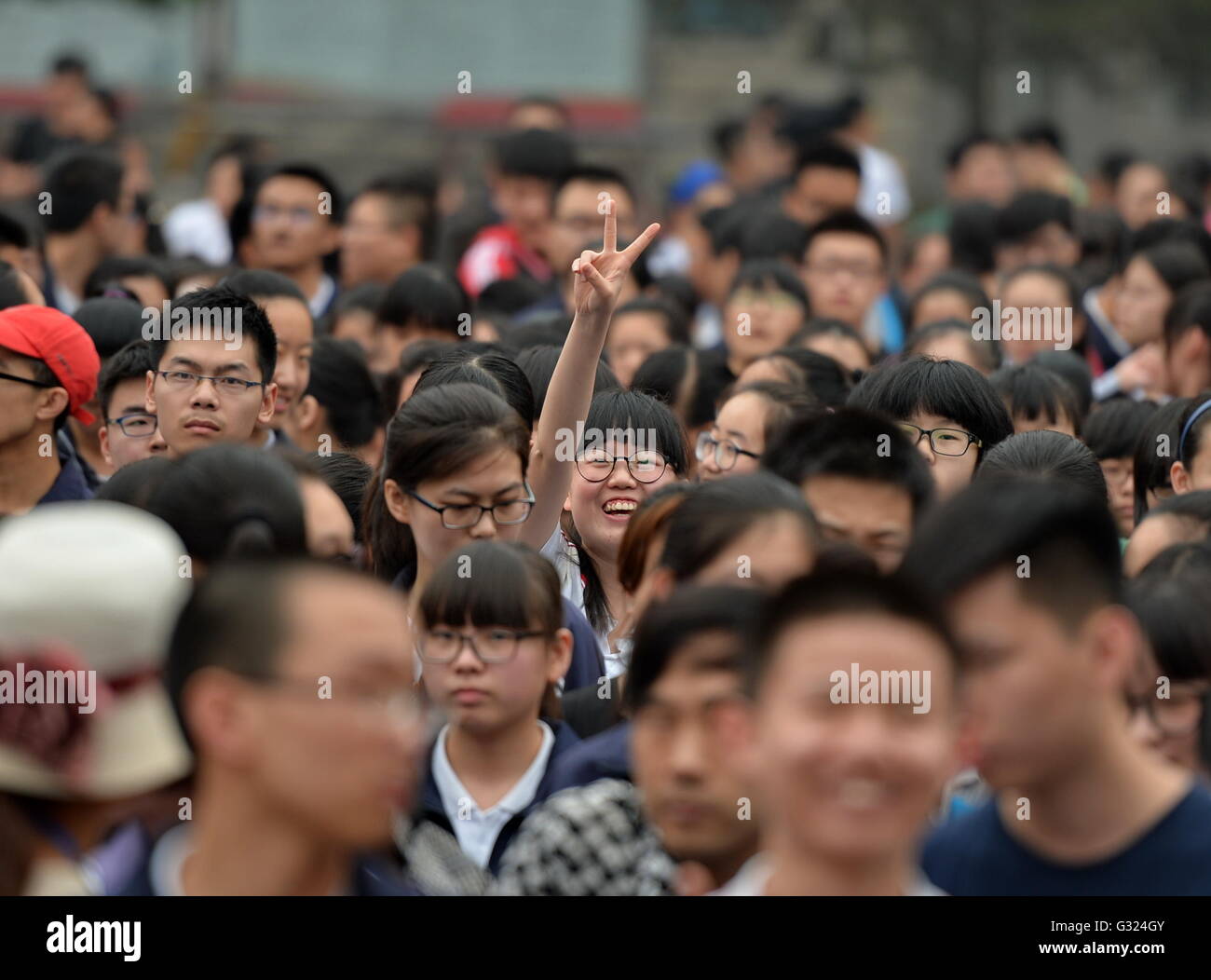 Xingtai, China's Hebei Province. 7th June, 2016. Candidates leave an ...