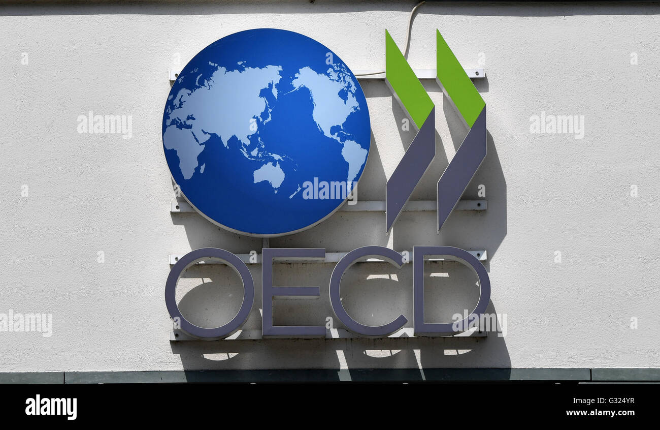 Berlin, Germany. 31st May, 2016. The logo of the OECD - Organisation ...
