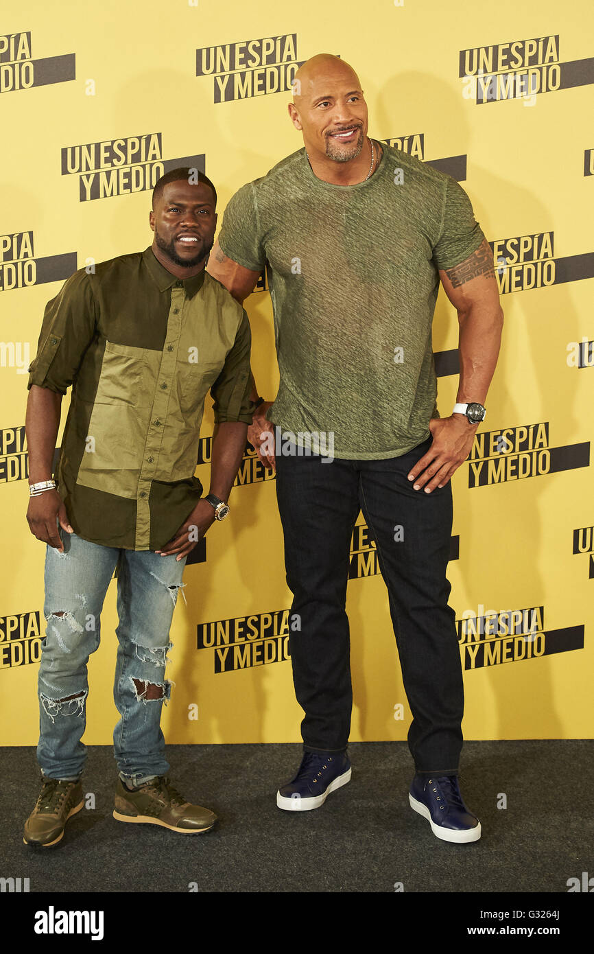 Madrid, Spain. 7th June, 2016. Dwayne Johnson, Kevin Hart attended ...