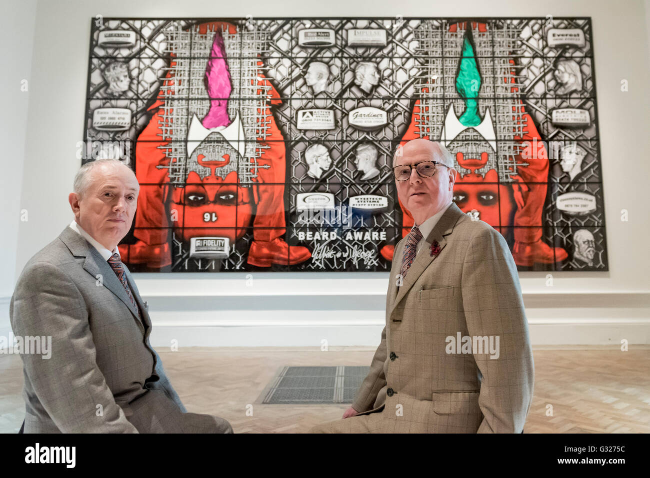 London, UK. 7 June 2016. Artists Gilbert & George present their new ...