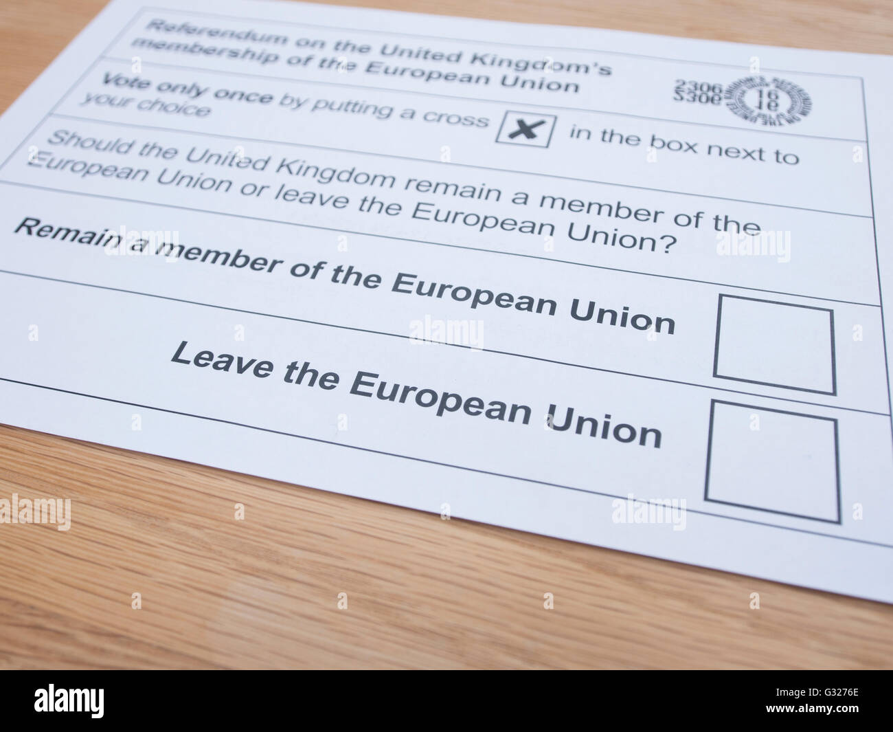 Eu referendum ballot paper hi-res stock photography and images - Alamy
