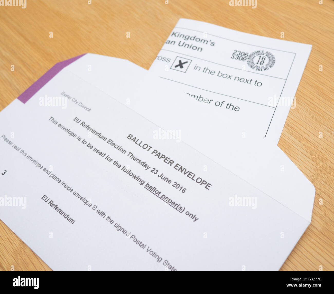 Ballot paper envelope hi-res stock photography and images - Alamy