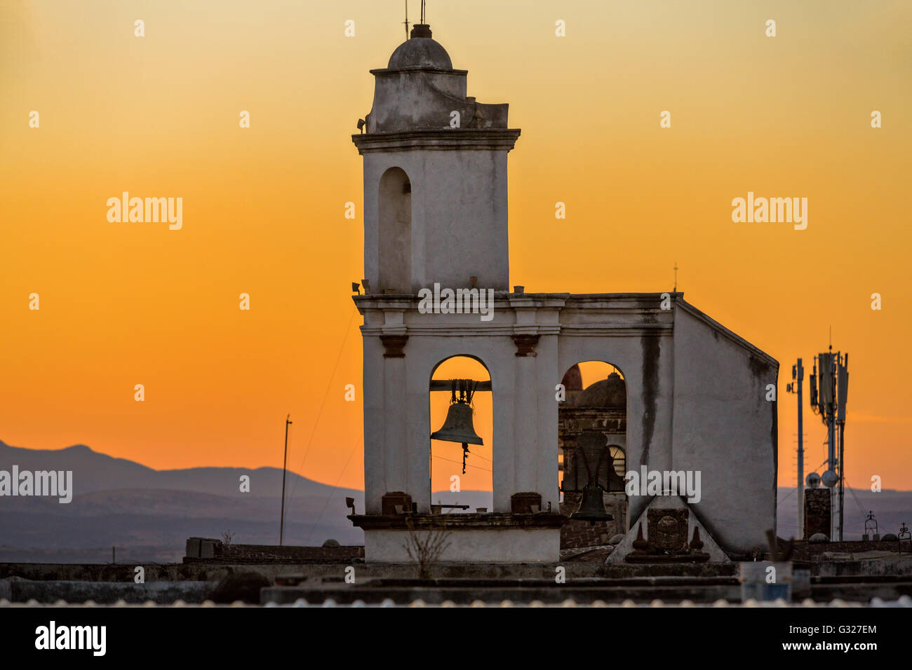 The bell tower of the Templo de la Tercera Orden or Church of the Third ...