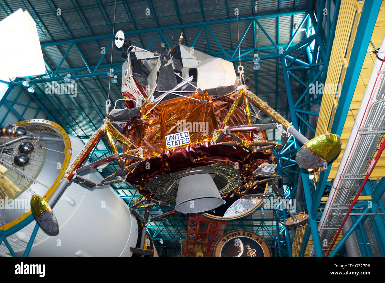 The Lunar Excursion Module (LEM), on display at the Kennedy Space ...