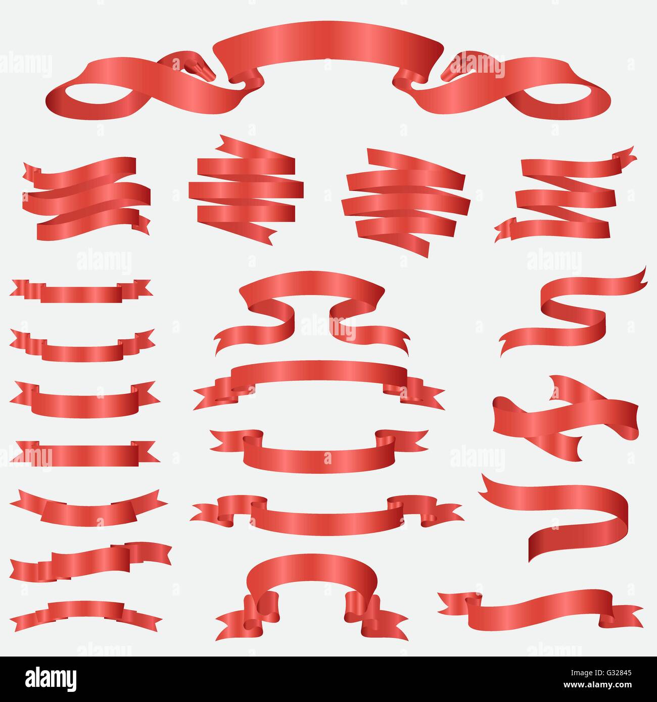 glossy ribbon vector banners set Stock Vector Image & Art - Alamy